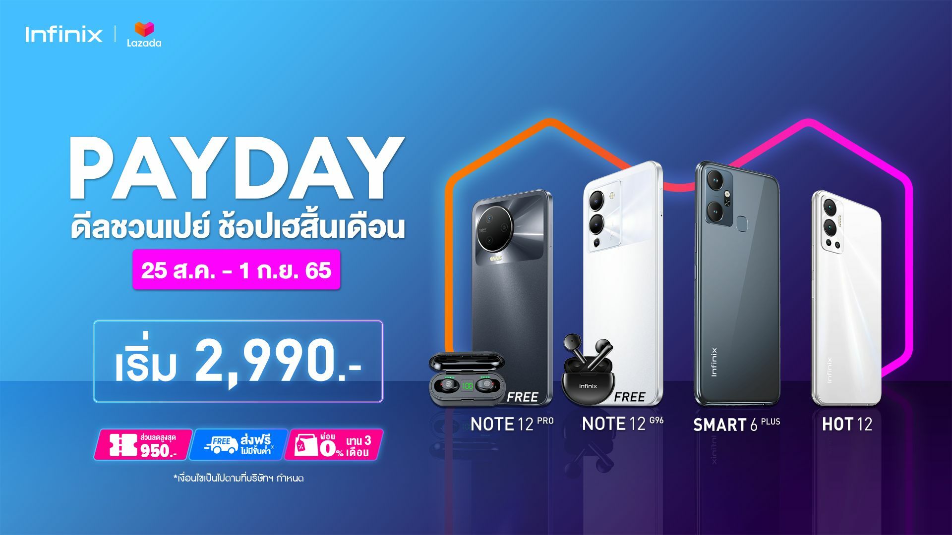 Infinix จัดโปรช้อปส่งท้ายปลายเดือนกับ Lazada Payday | Thaiger ข่าวไทย