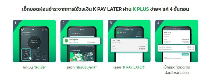 วิธีใช้ "สินเชื่อ K PAY LATER" ซื้อก่อนจ่ายทีหลัง กู้สูงสุด 20,000 บาท
