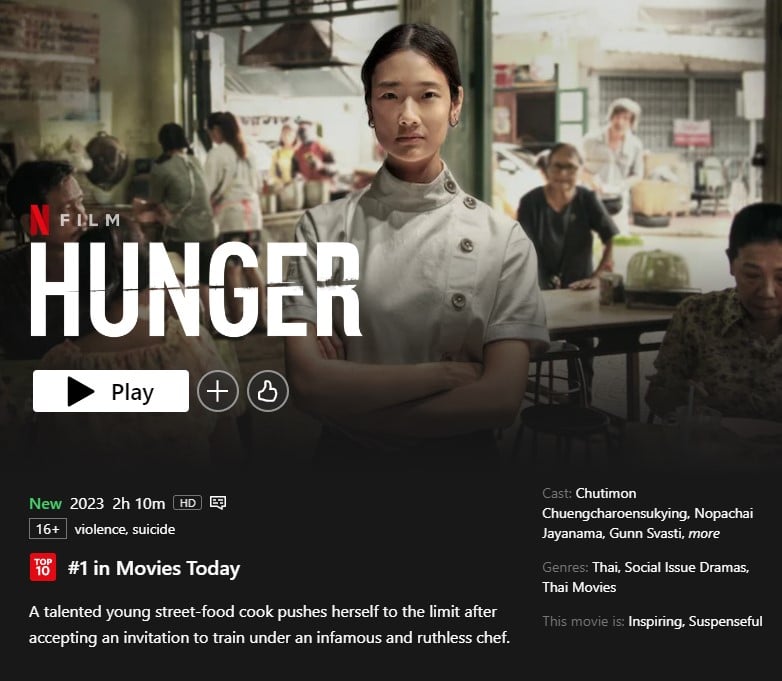 Hunger ขึ้นอันดับ 1 Netflix ทุกเสียงรีวิวบอกว่าสนุกมาก | Thaiger ข่าวไทย