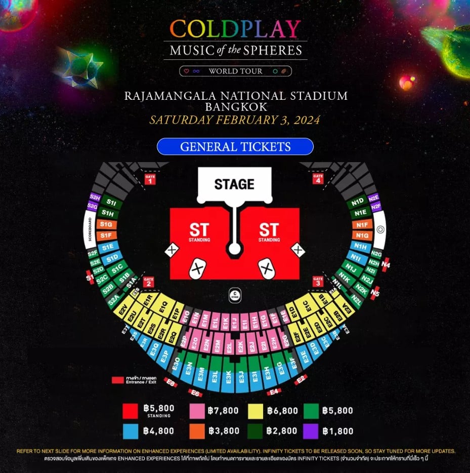 วิธีซื้อบัตรคอนฯ Coldplay มาไทย กดจริง 20 มิ.ย.66 ราคาเริ่มต้น 1800 บาท ...
