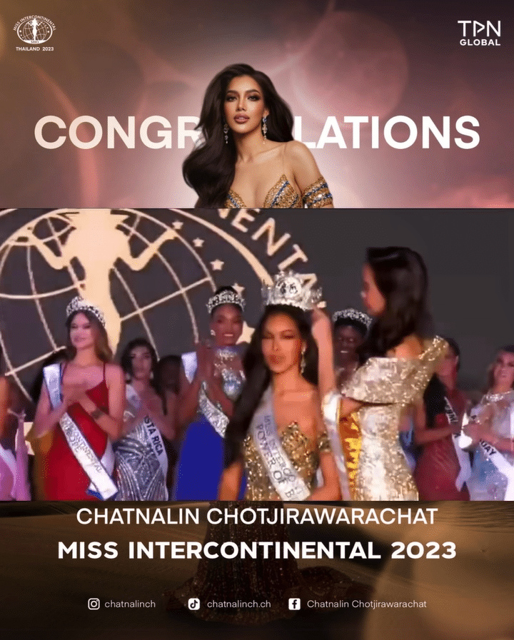 ร่วมยินดี "นลิน ฉัตร์ณลิณ" คว้ามงกุฎ Miss Intercontinental 2023 มาครอง ...