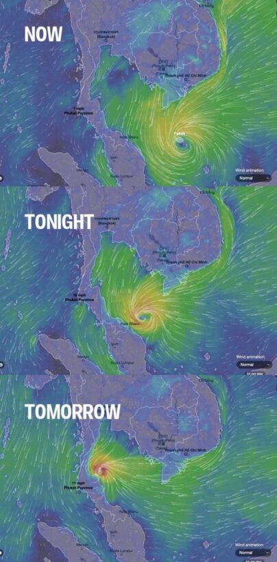 Pabuk: Heading for Koh Samui, Surat Thani | The Thaiger