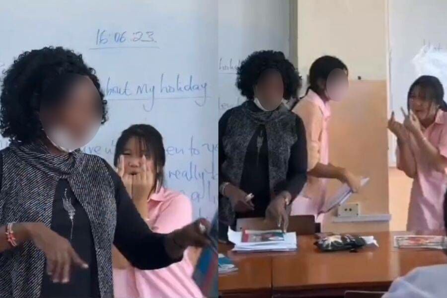 Bangkok student's offensive gesture triggers backlash: Netizens condemn ...